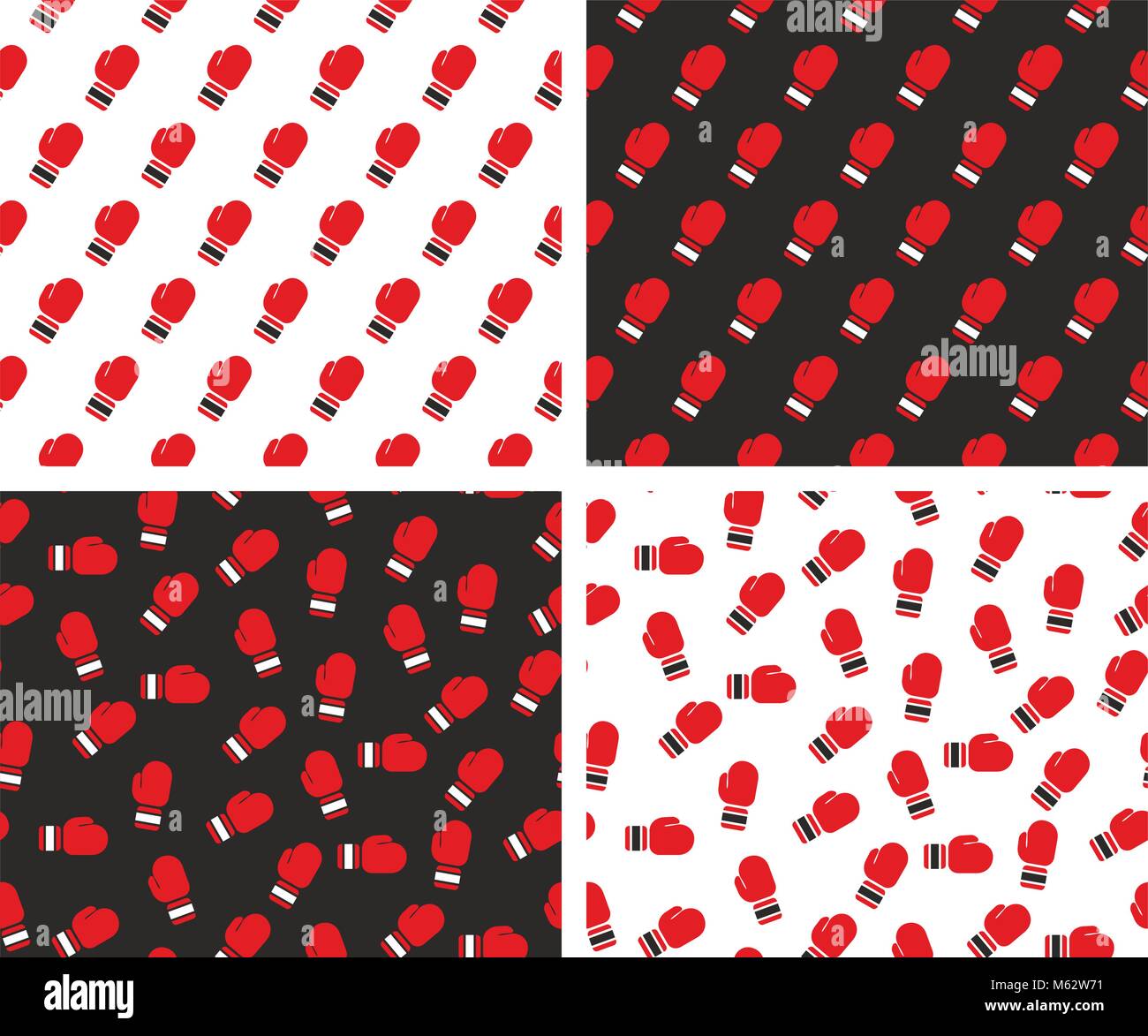 Boxing Seamless Pattern Set Stock Vector Image & Art - Alamy