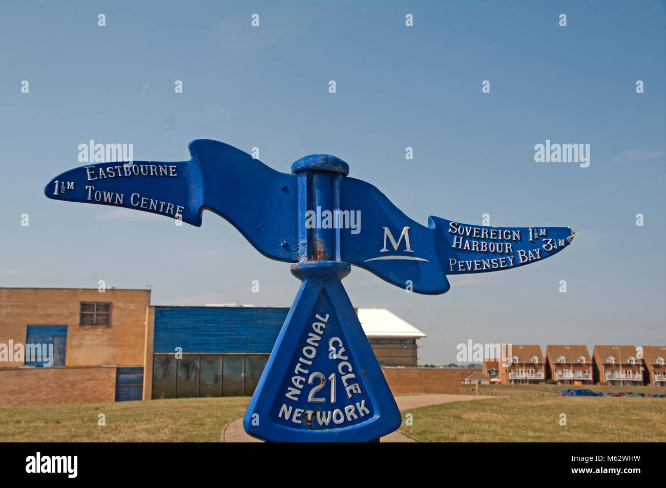 Eastbourne Place Sign, Sussex, England Stock Photo - Alamy