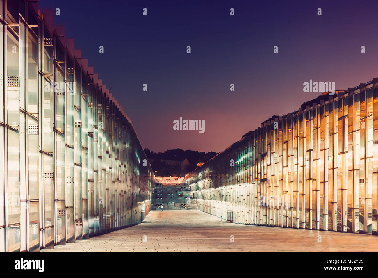 SEOUL, KOREA - AUGUST 12, 2015: Ewha Womans University main library ...