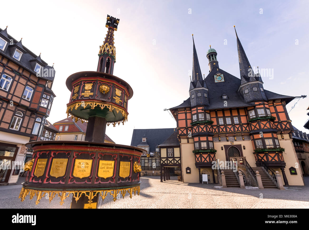 historic town hall wernigerode germany Stock Photo - Alamy