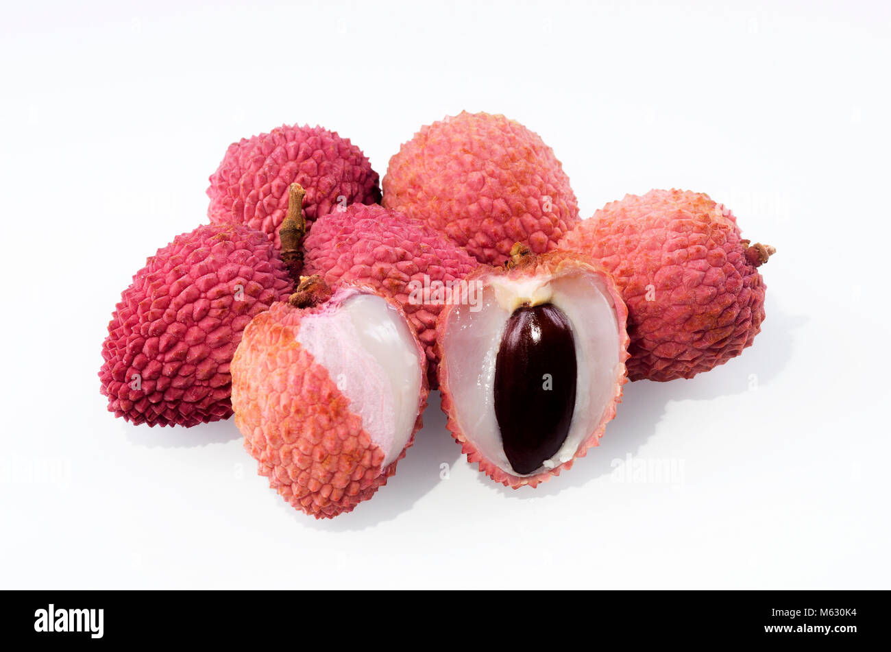 lychee fruits isolated on white background Stock Photo - Alamy