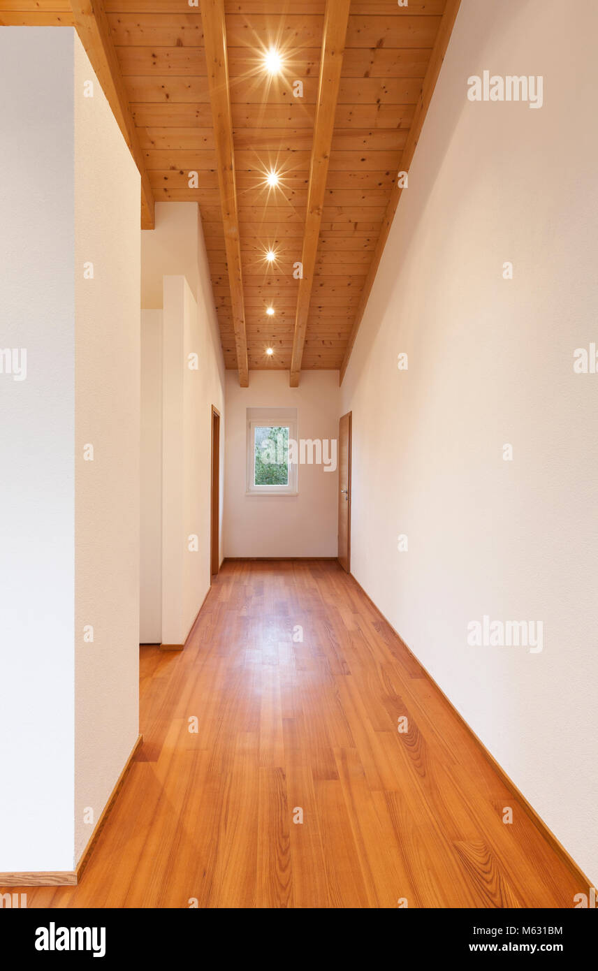 Beautiful modern loft, view of the corridor Stock Photo - Alamy