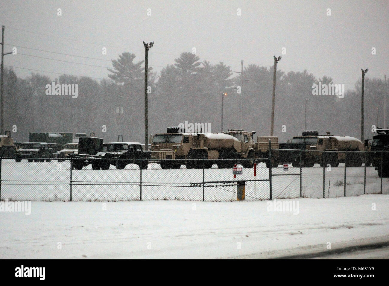 Soldiers at the installation for training move equipment in a staging ...