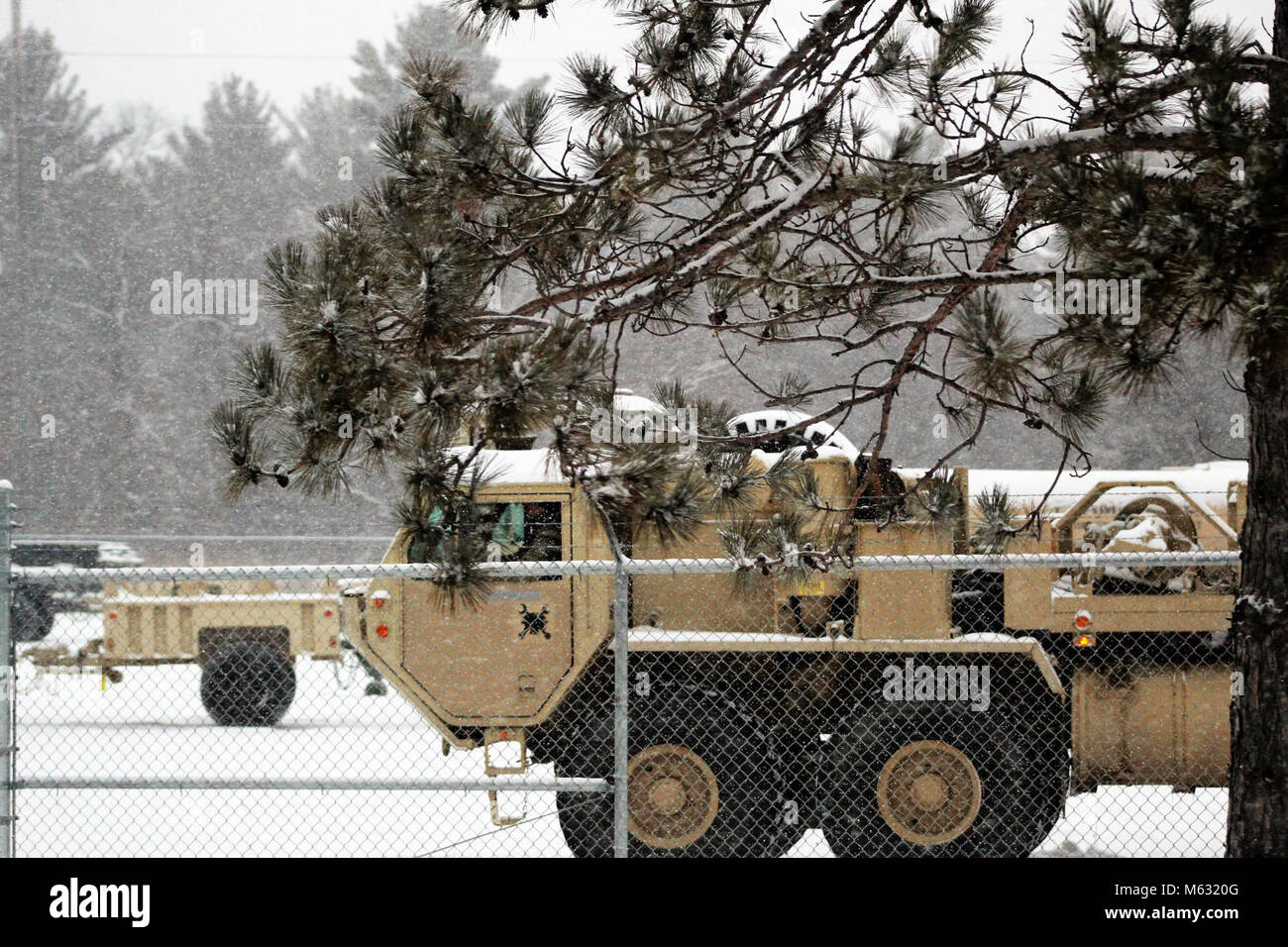 Soldiers at the installation for training move equipment in a staging ...