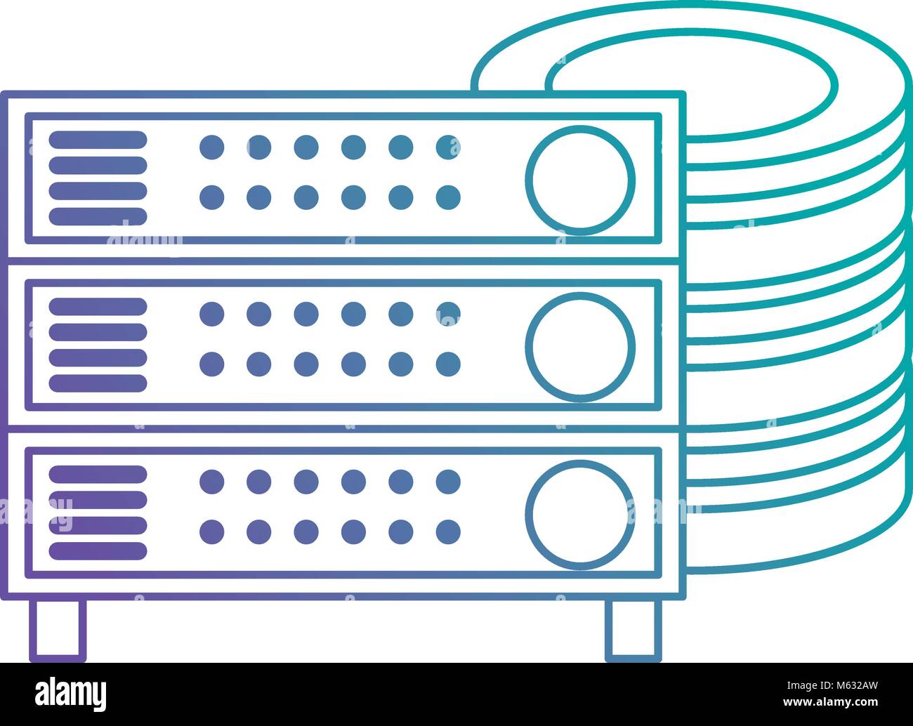 data center disk with server vector illustration design Stock Vector Image & Art - Alamy