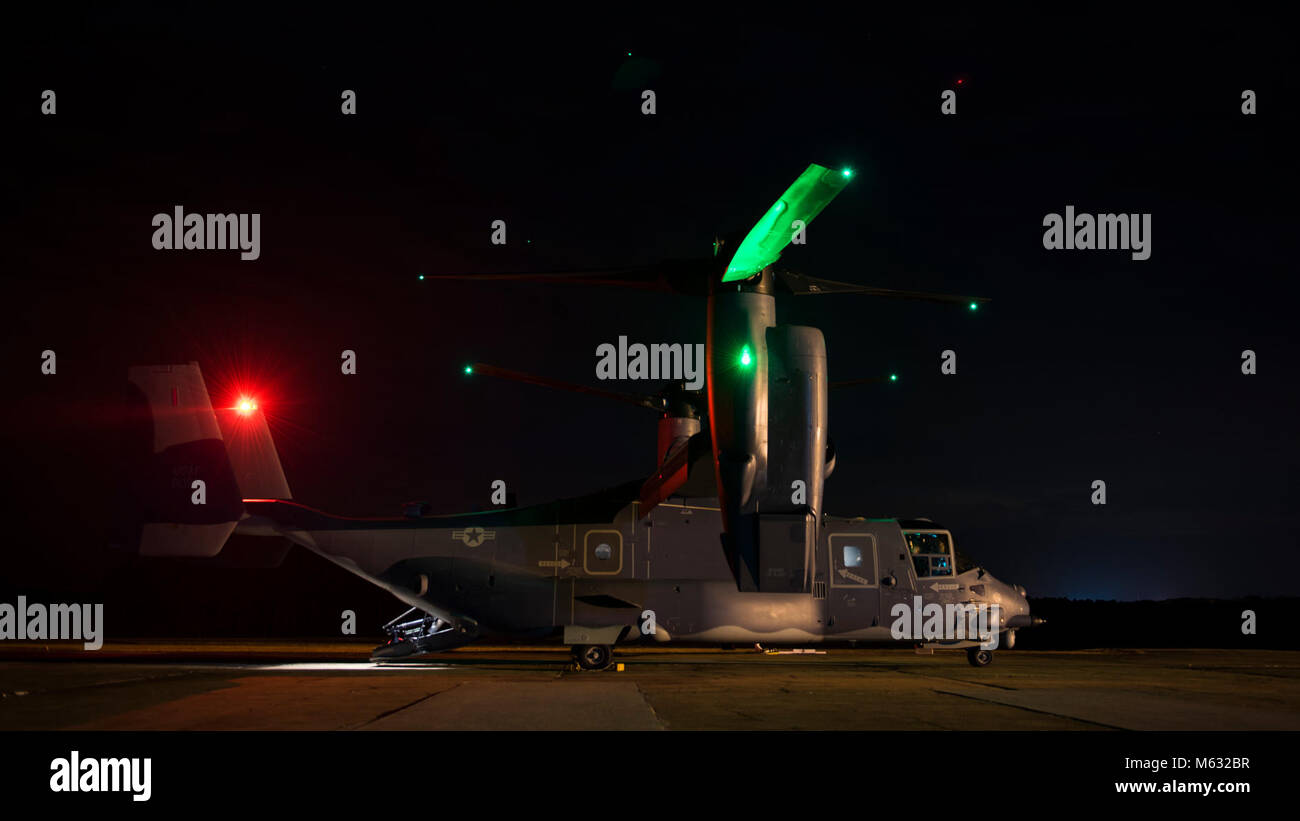 An 8th Special Operations Squadron CV-22 Osprey tiltrotor aircraft ...