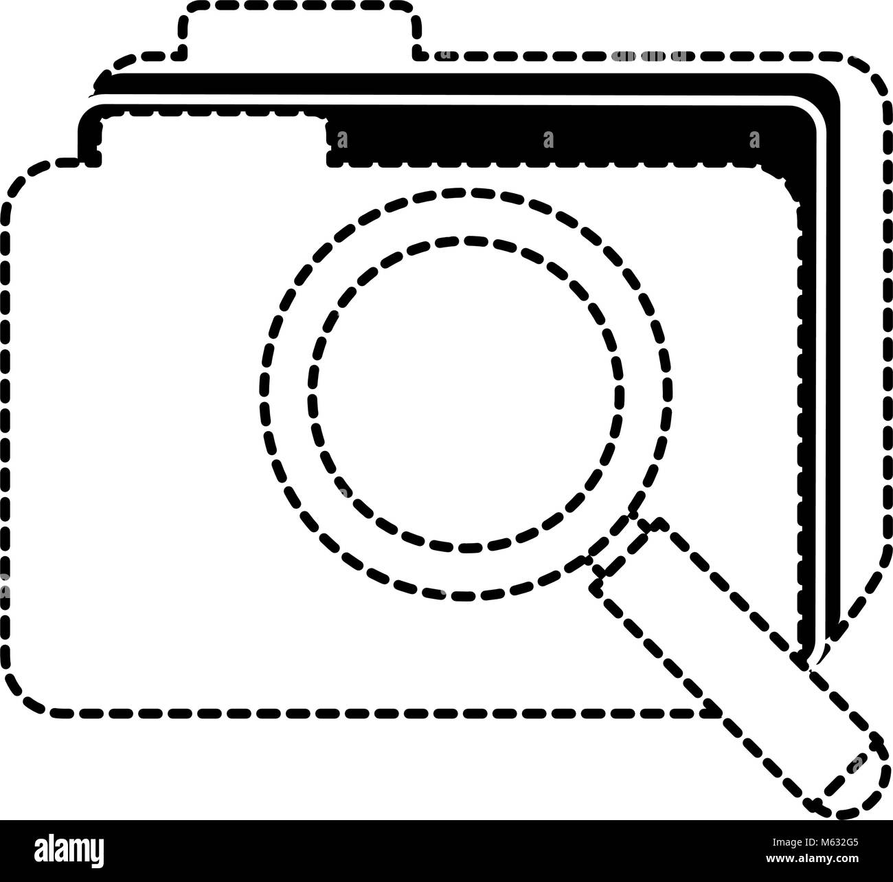 file folder with magnifying glass Stock Vector Image & Art - Alamy