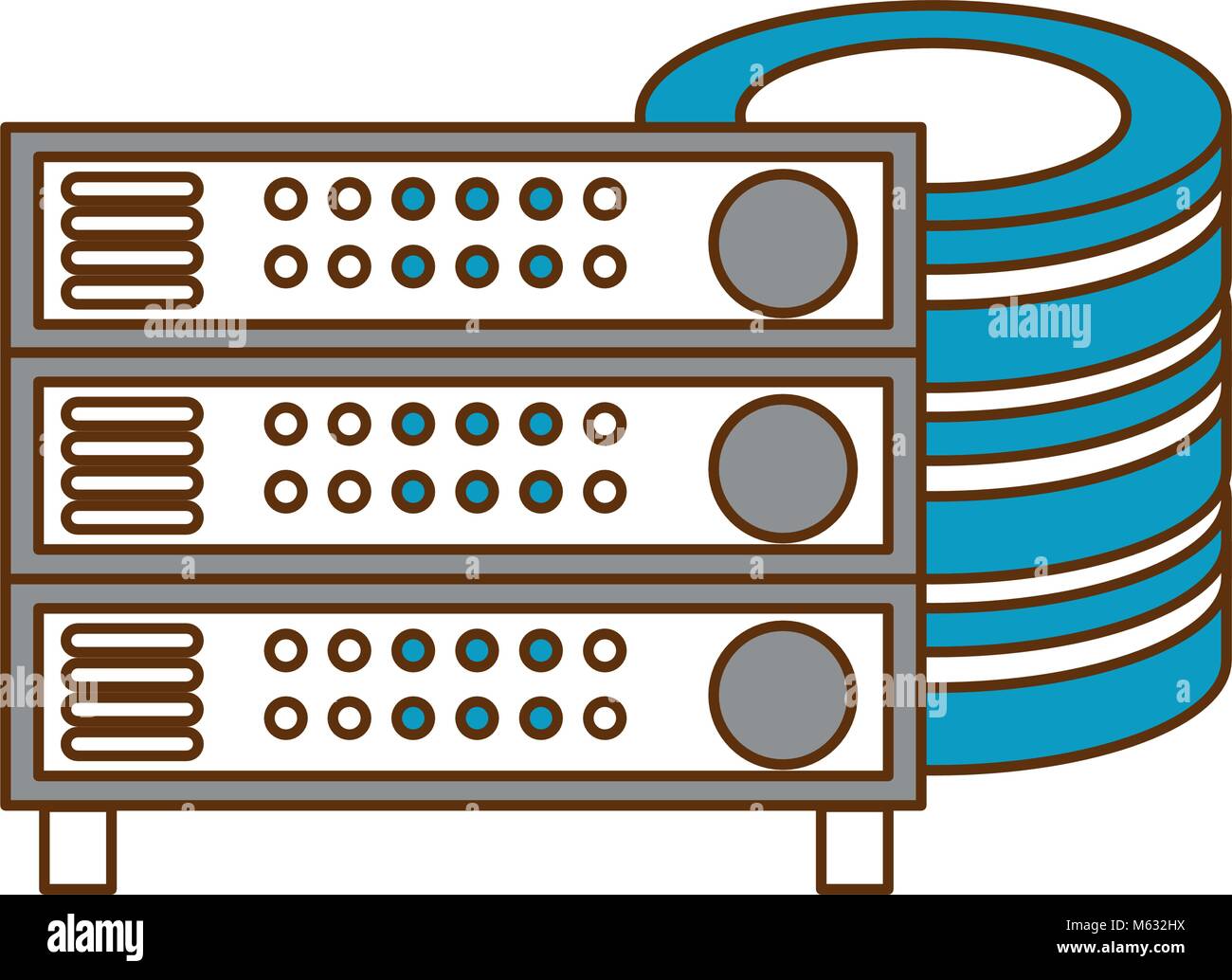 data center disk with server Stock Vector Image & Art - Alamy