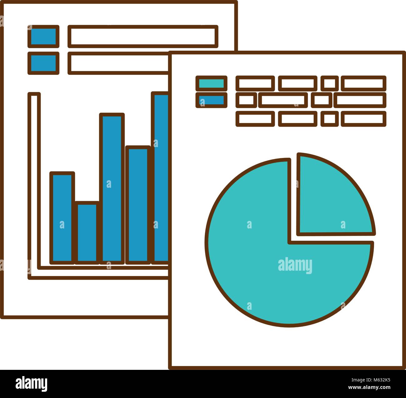 documents with statistics infographic Stock Vector Image & Art - Alamy