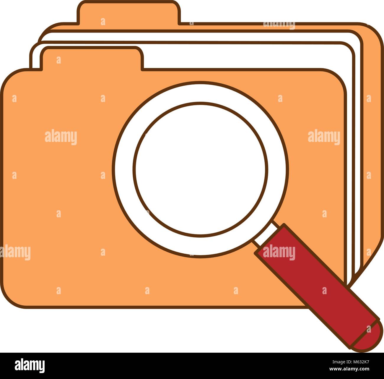 file folder with magnifying glass Stock Vector Image & Art - Alamy