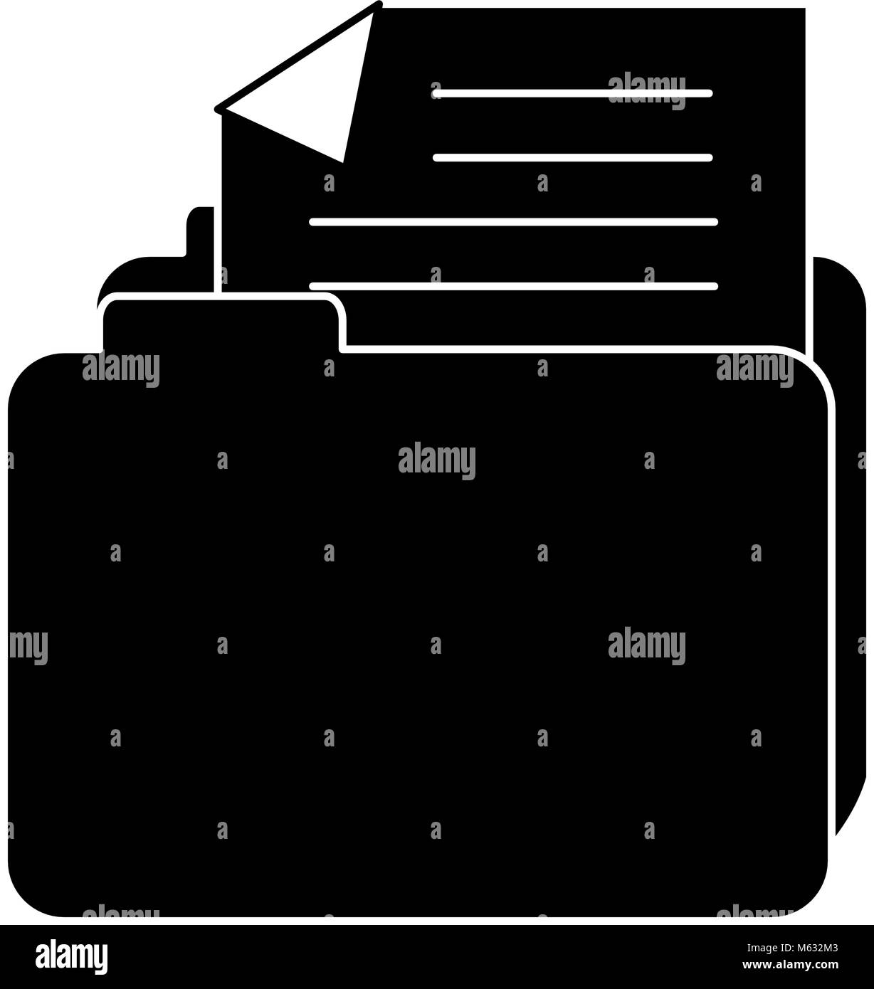 file folder isolated icon Stock Vector Image & Art - Alamy