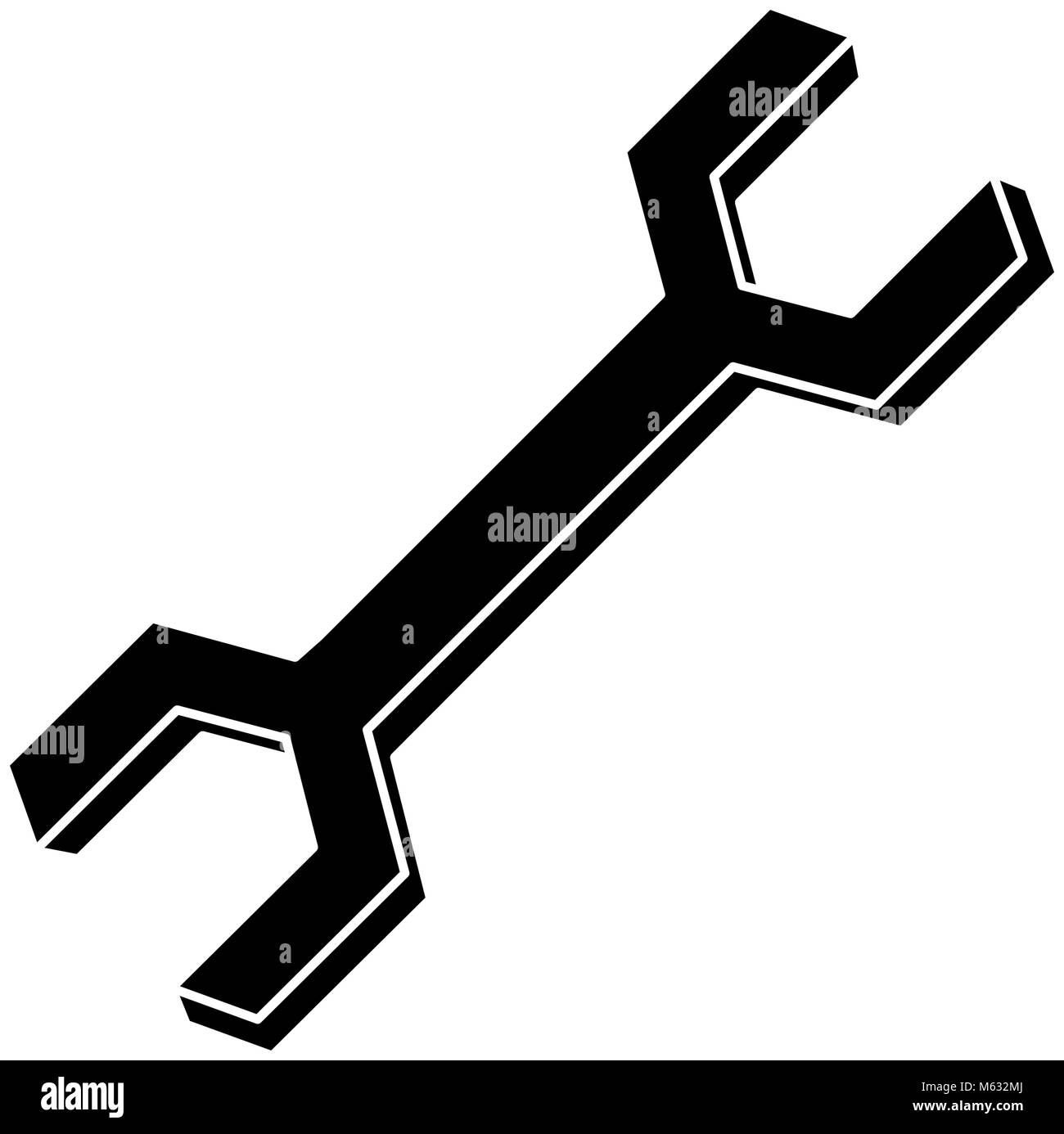 wrench key isolated icon Stock Vector Image & Art - Alamy