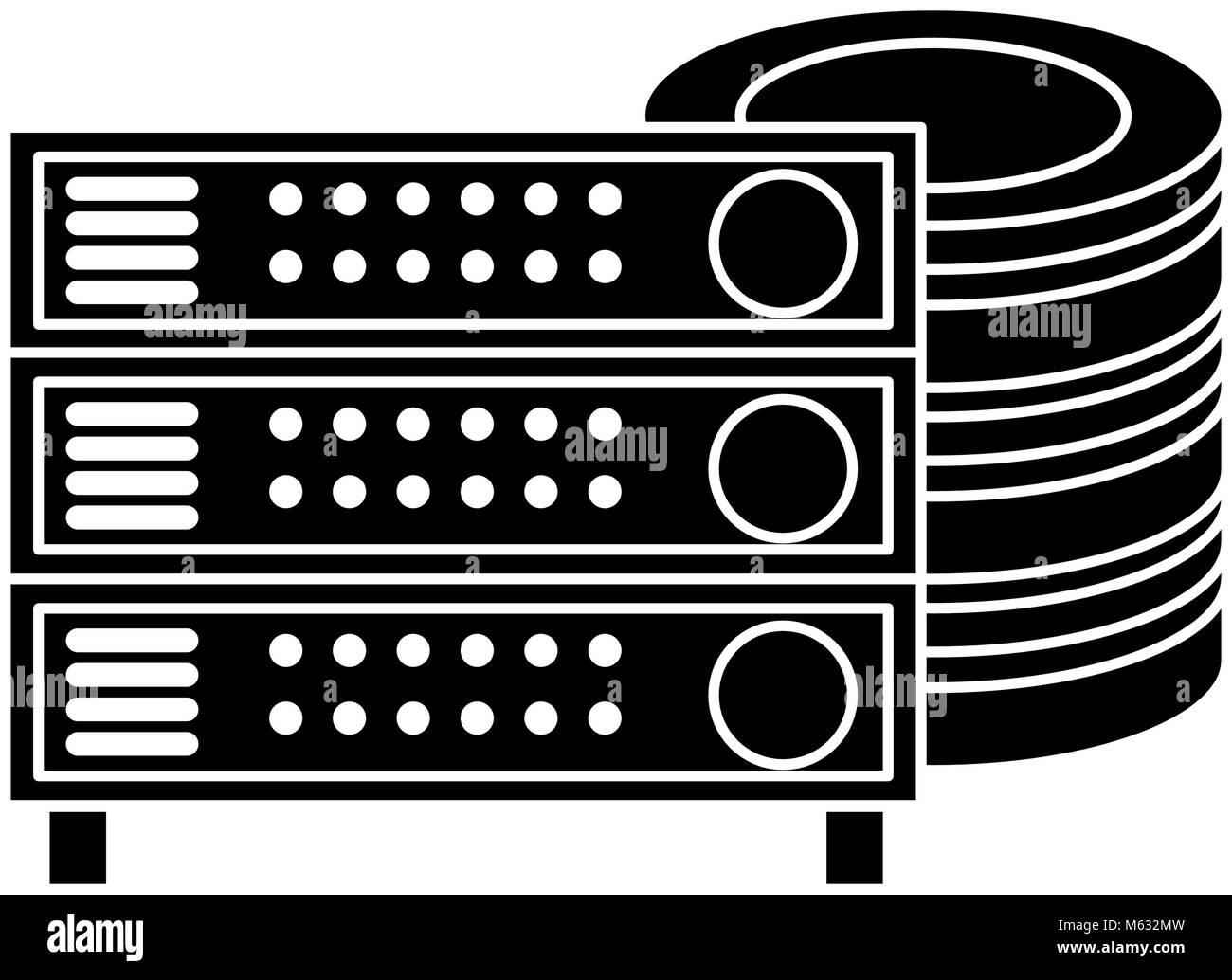 data center disk with server Stock Vector Image & Art - Alamy