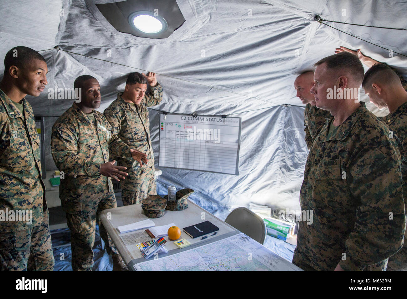 Brig. Gen. David W. Maxwell, right, 2nd Marine Logistics Group ...