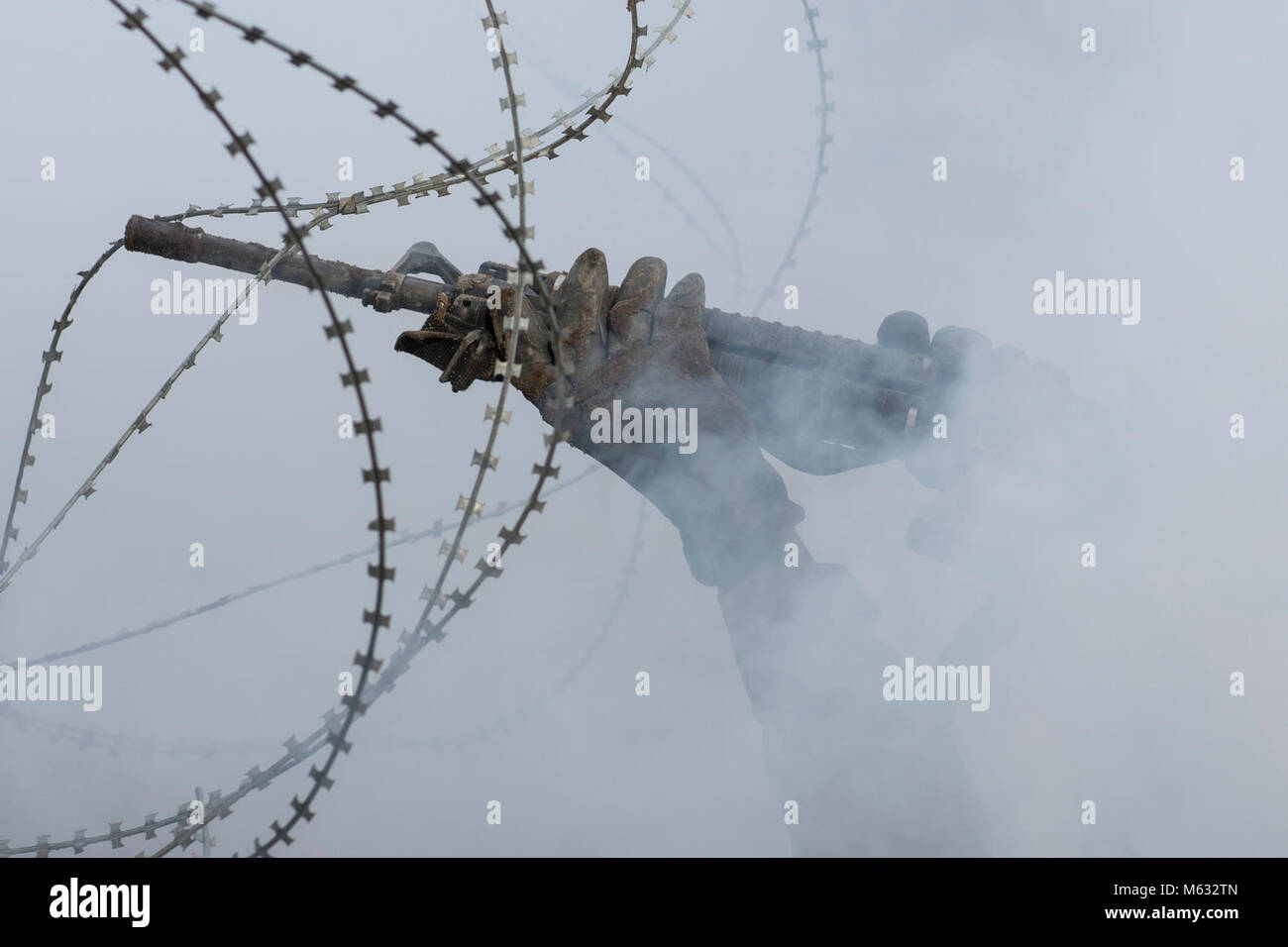 A U.S. Marine Corps Recruit with Mike Company, 3rd Battalion, Recruit ...