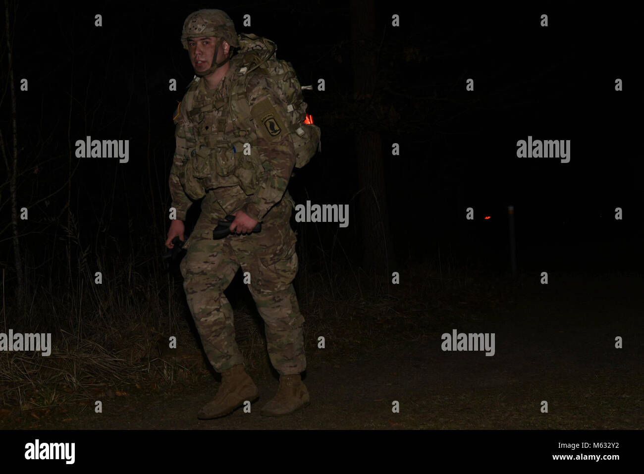 A U.S. Soldier with the 4th Battalion, 319th Airborne Field Artillery ...