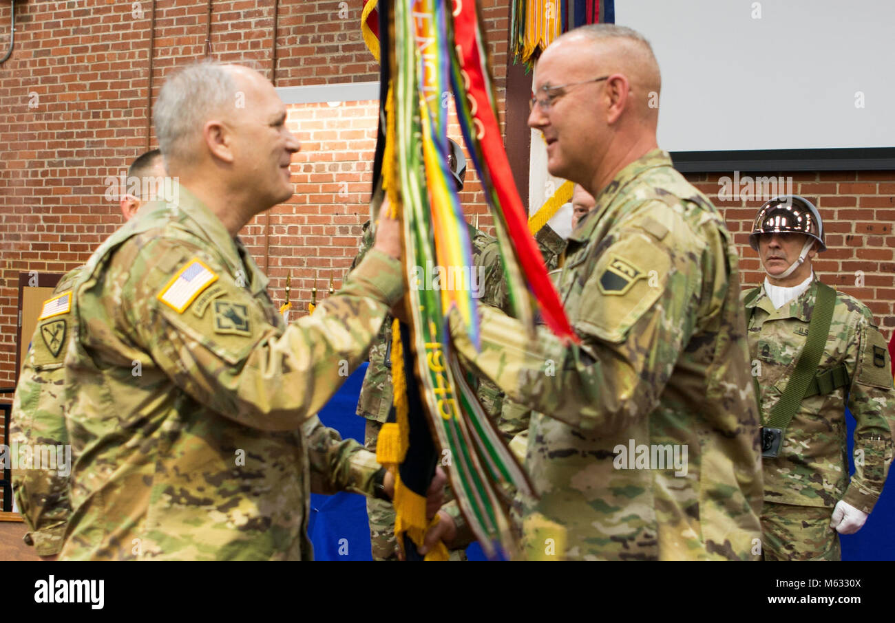 (Left) Maj. Gen. Bruce Hackett, commander of the 80th Training Command ...