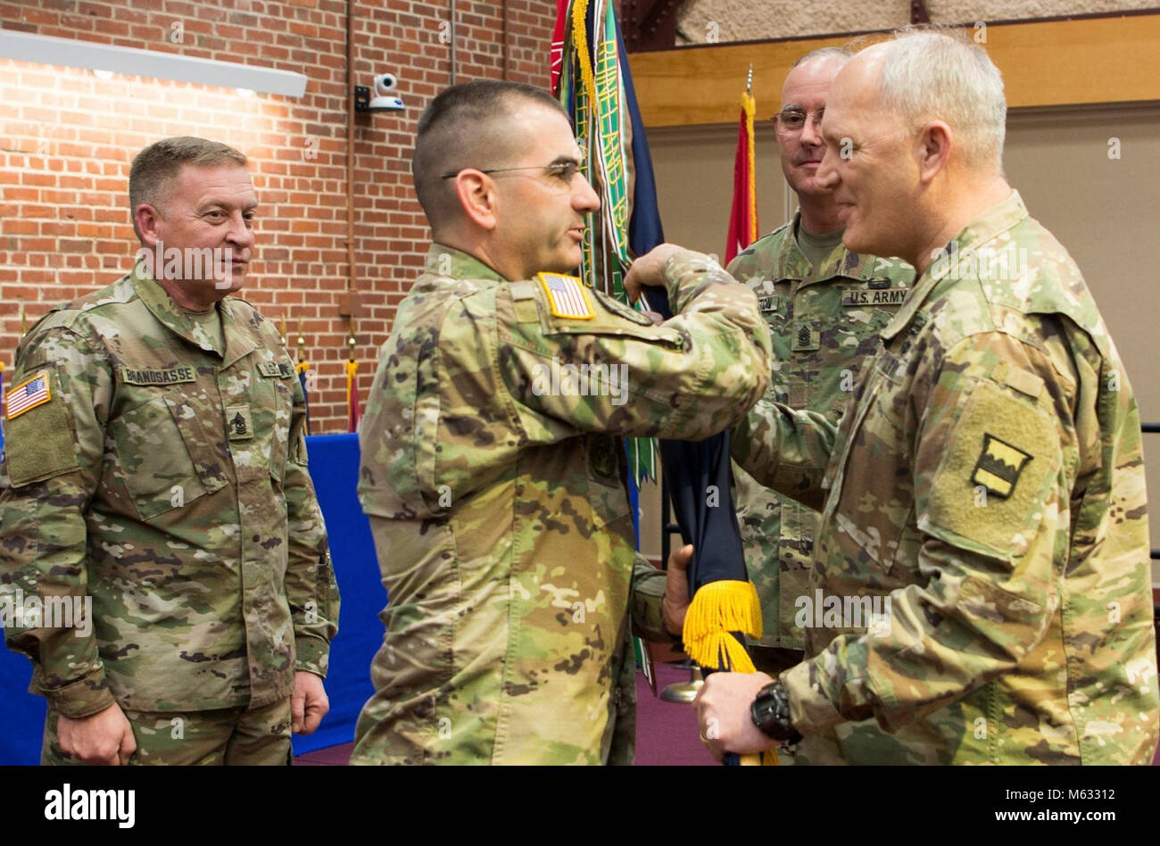(Right) Maj. Gen. Bruce Hackett, commander of the 80th Training Command ...