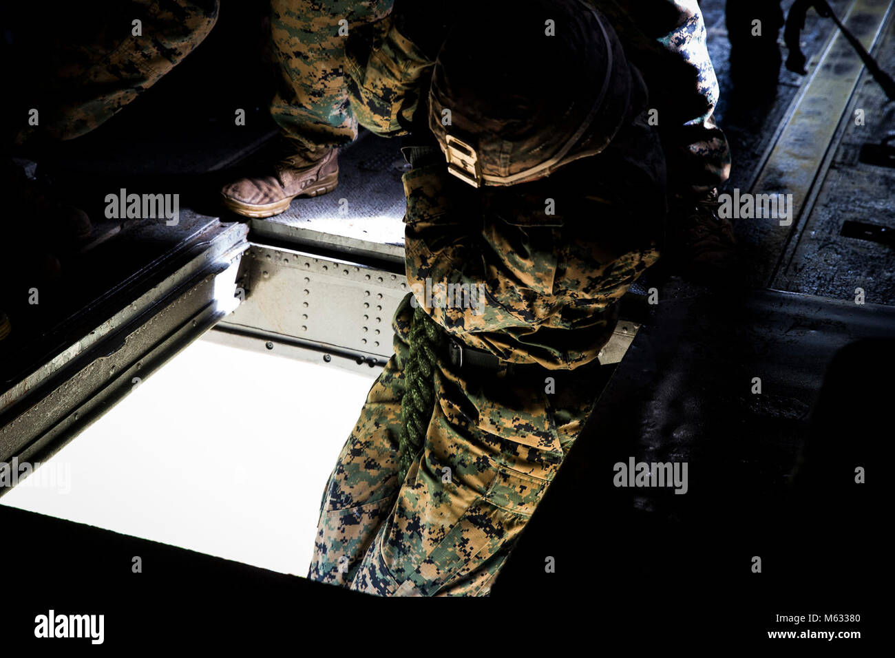 A U.S. Marine Corps mortarman with Weapons Company, 1st Battalion, 3rd ...