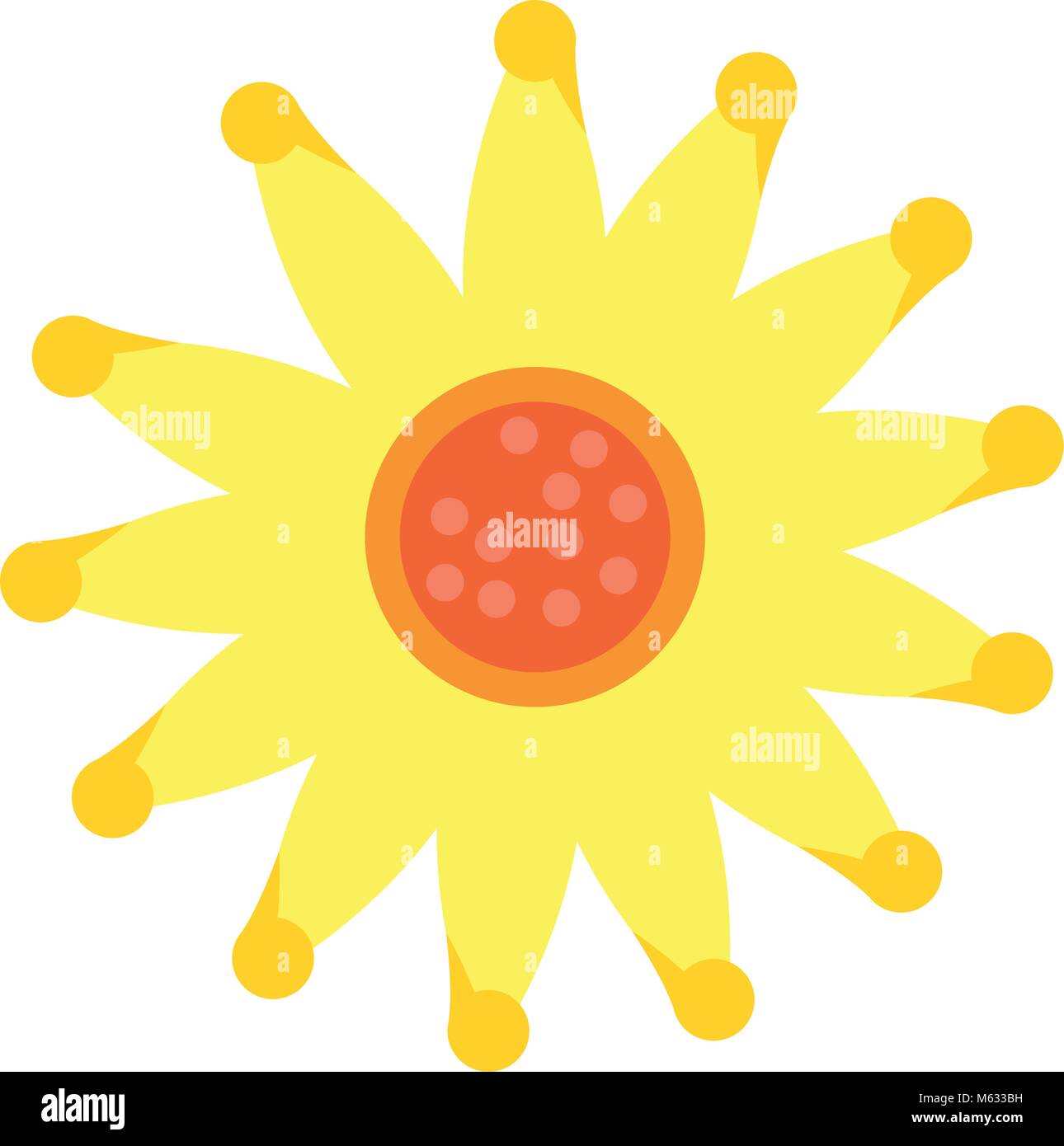 Cute sunflower icon Stock Vector Image & Art - Alamy