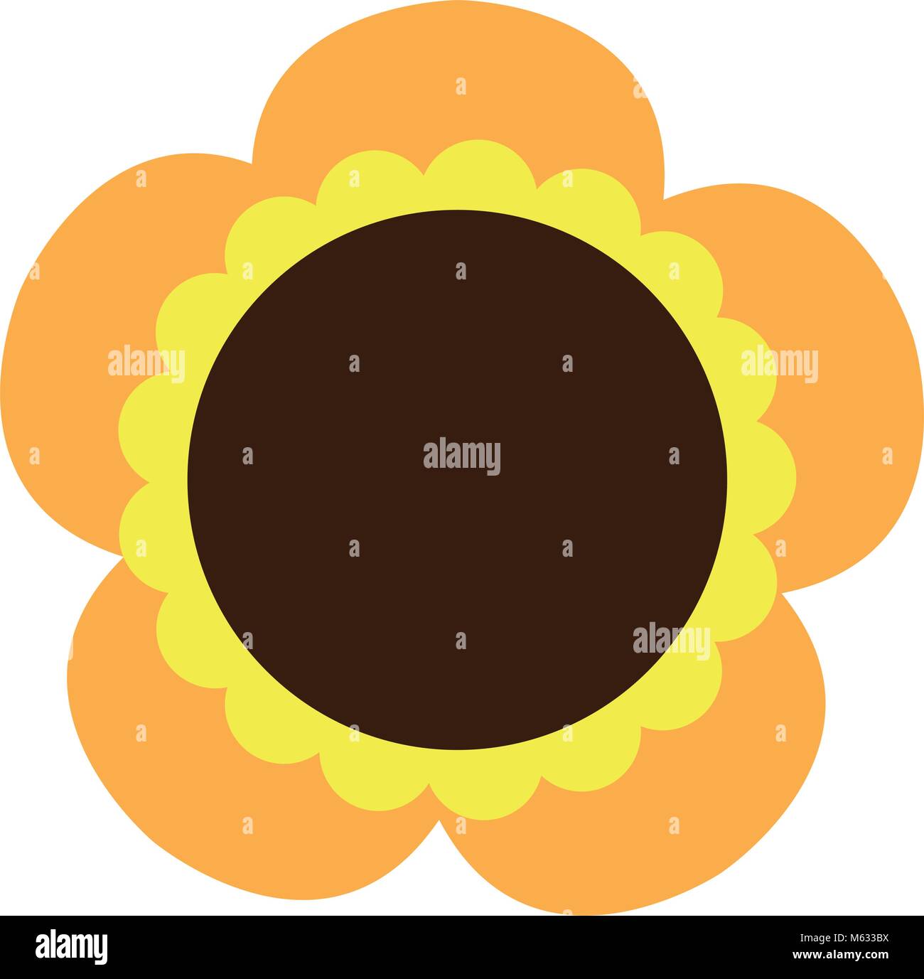 Cute sunflower icon Stock Vector Image & Art - Alamy