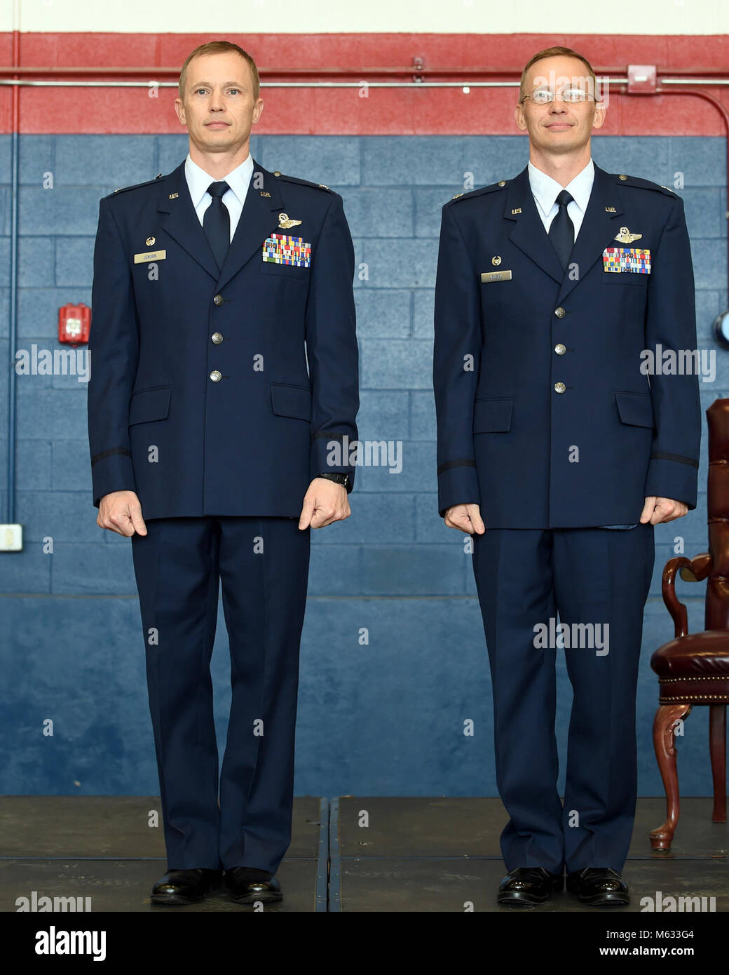 (Right) Lt. Col. Matt Jensen, an F-16 pilot at the 149th Fighter Wing ...