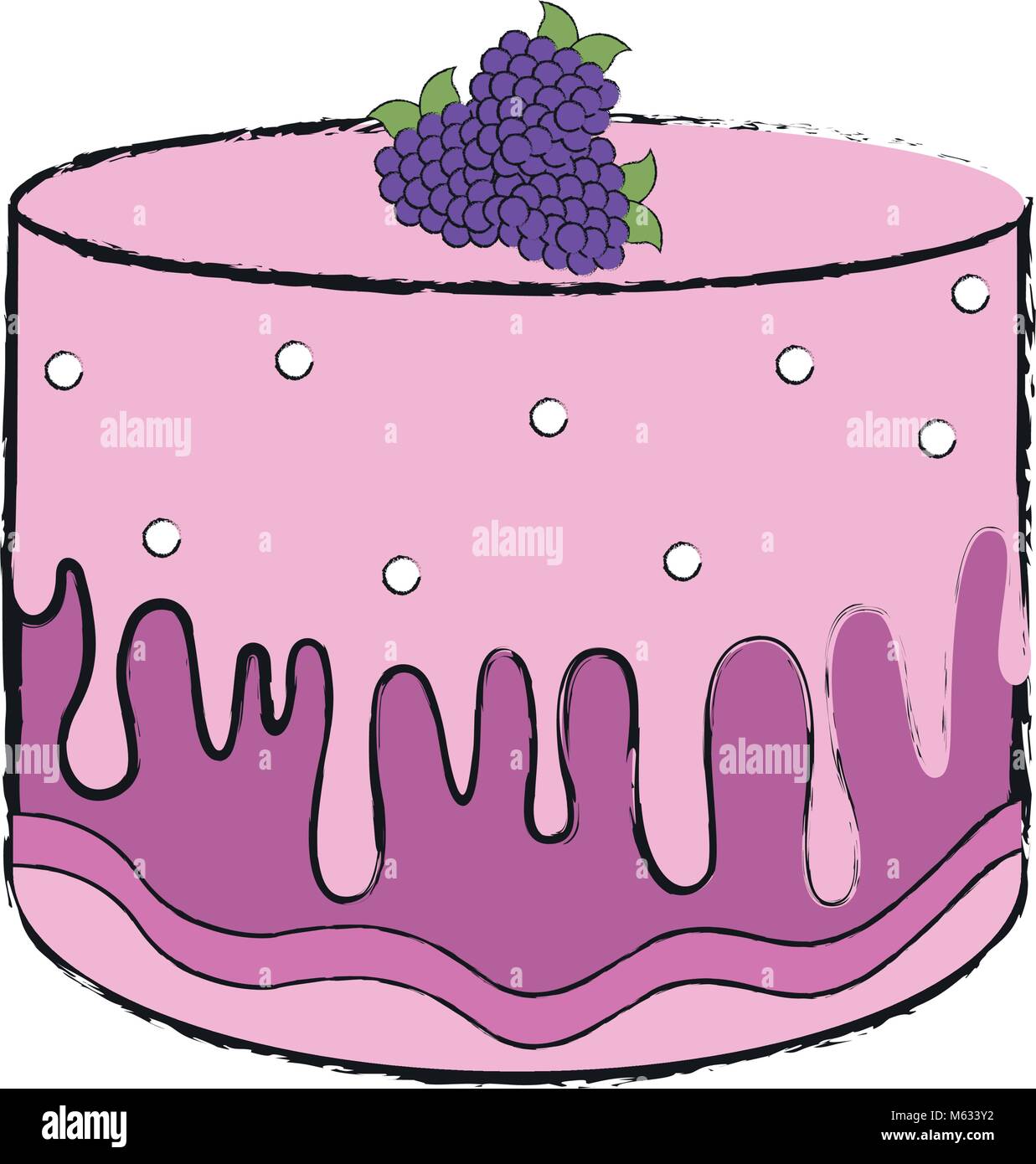 Grapes cake Stock Vector Images - Alamy