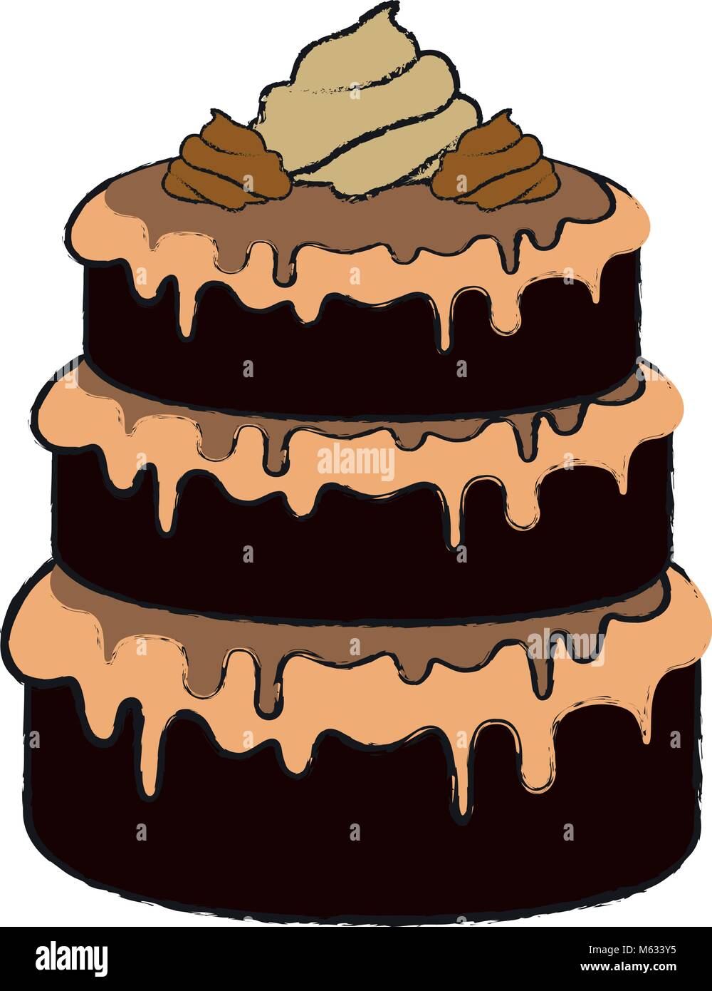 Sweet cake birthday detailed hi-res stock photography and images - Alamy