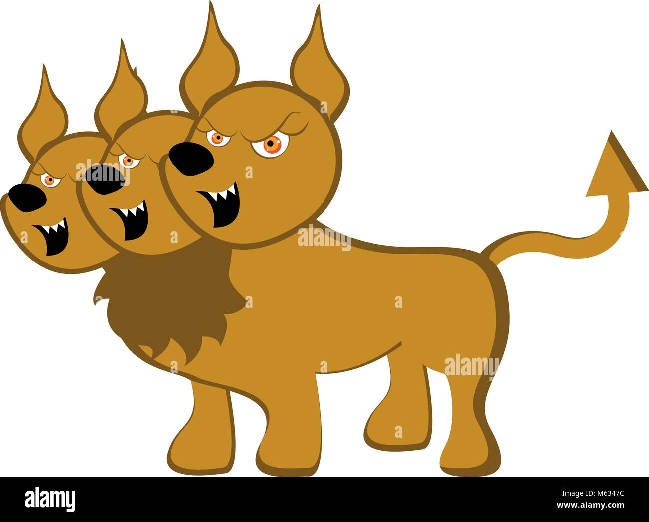 Illustration of cerberus head hi-res stock photography and images - Alamy