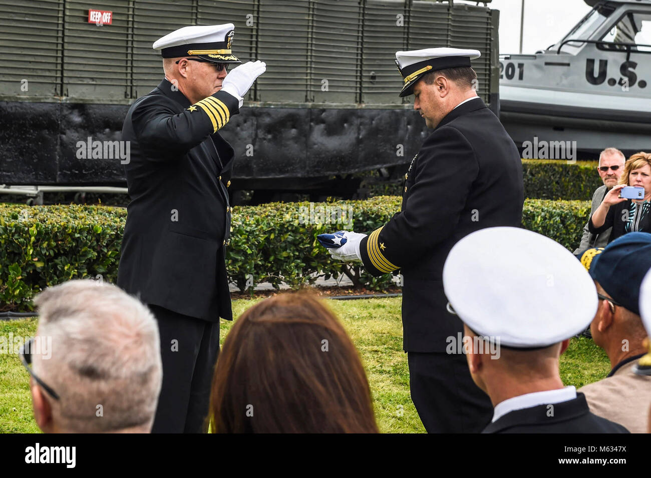 CORONADO, Calif. (Feb. 10, 2018) Capt. Edwin A. Tyler performs the ...