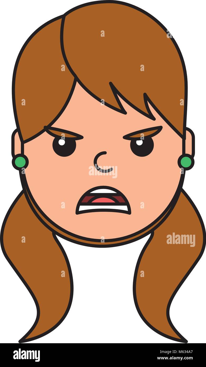 angry young woman avatar character Stock Vector Image & Art - Alamy