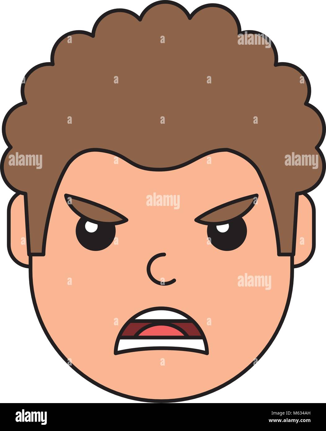 angry young man avatar character Stock Vector Image & Art - Alamy