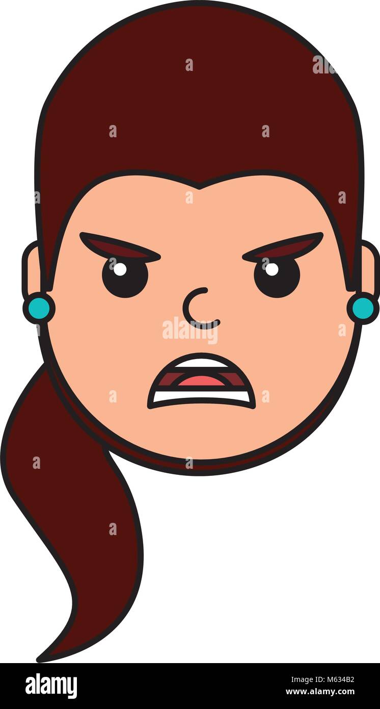 angry young woman avatar character Stock Vector Image & Art - Alamy