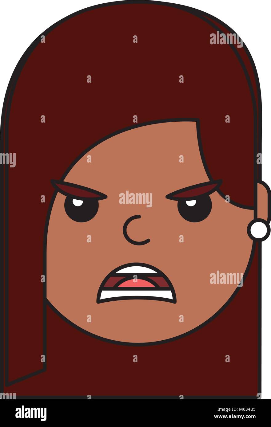 angry young woman avatar character Stock Vector Image & Art - Alamy