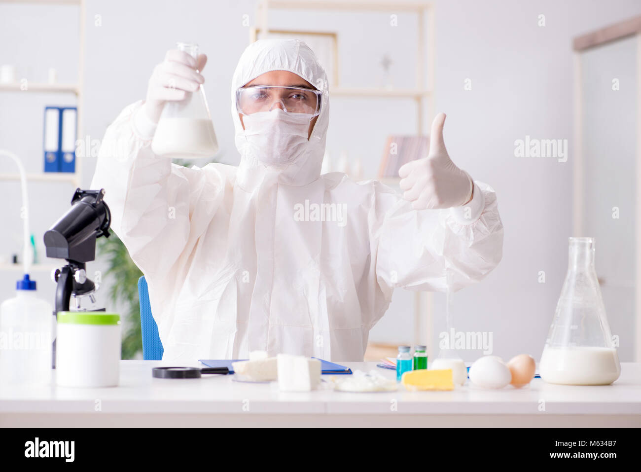 Food scientist testing new stuff in the lab Stock Photo - Alamy