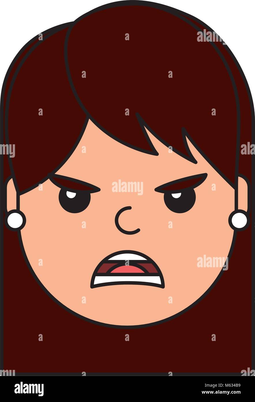 angry young woman avatar character Stock Vector Image & Art - Alamy