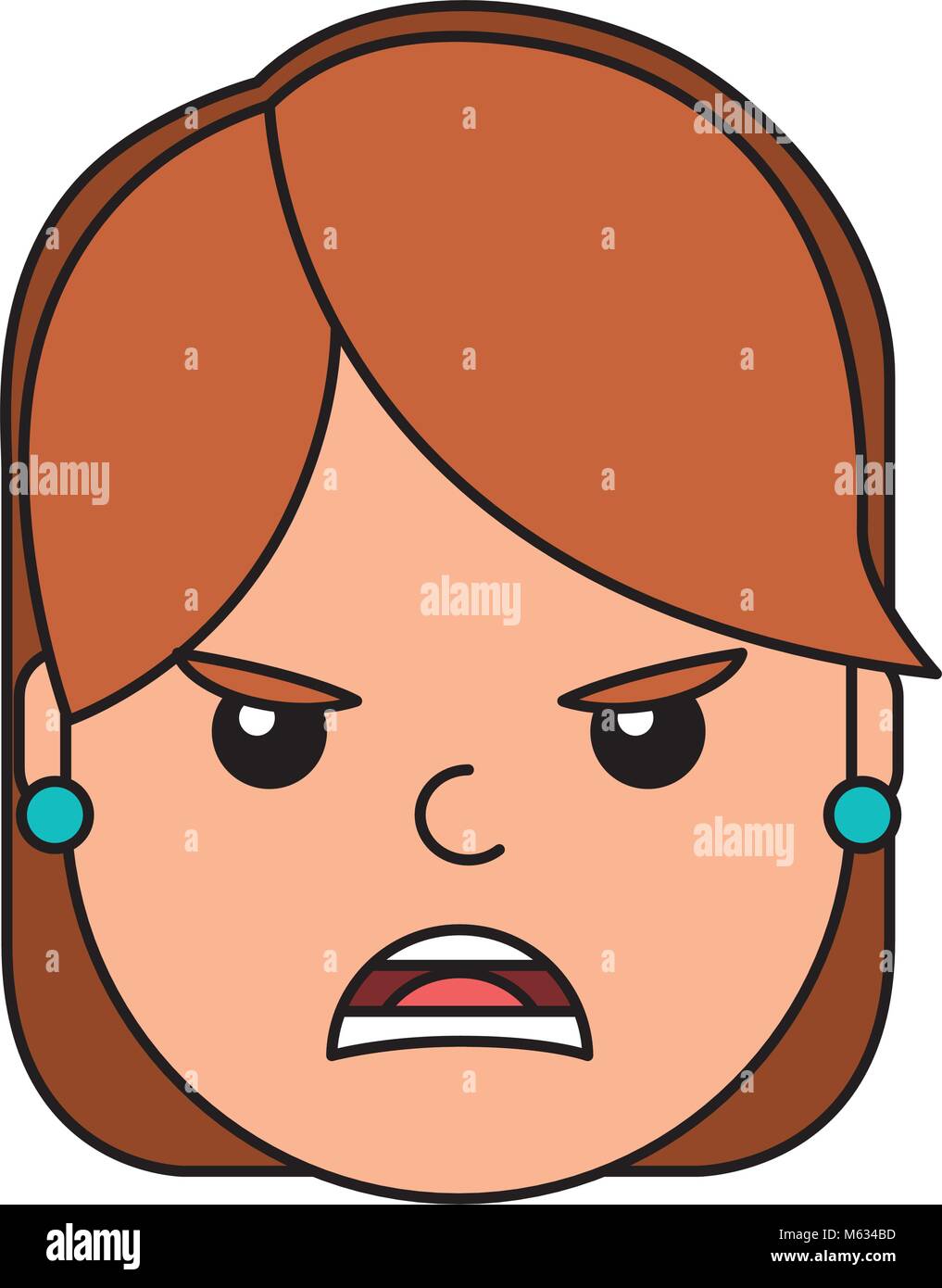 angry young woman avatar character Stock Vector Image & Art - Alamy