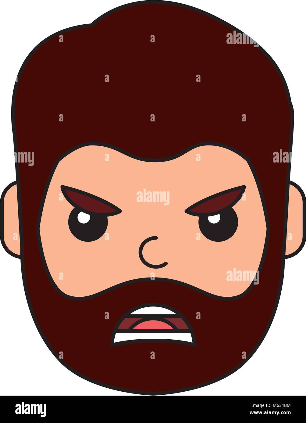 angry young man avatar character Stock Vector Image & Art - Alamy