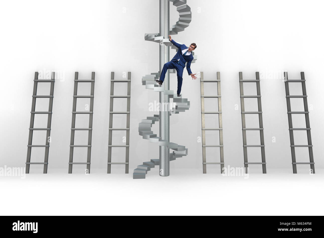 Man falling off ladder hi-res stock photography and images - Alamy