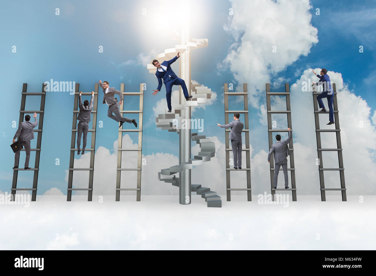 Man falling off ladder hi-res stock photography and images - Alamy