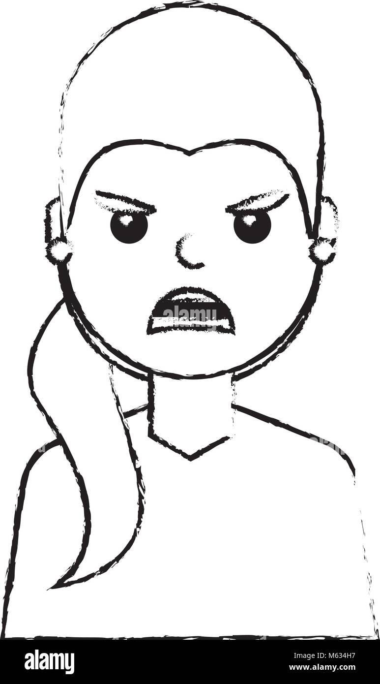 angry young woman avatar character Stock Vector Image & Art - Alamy