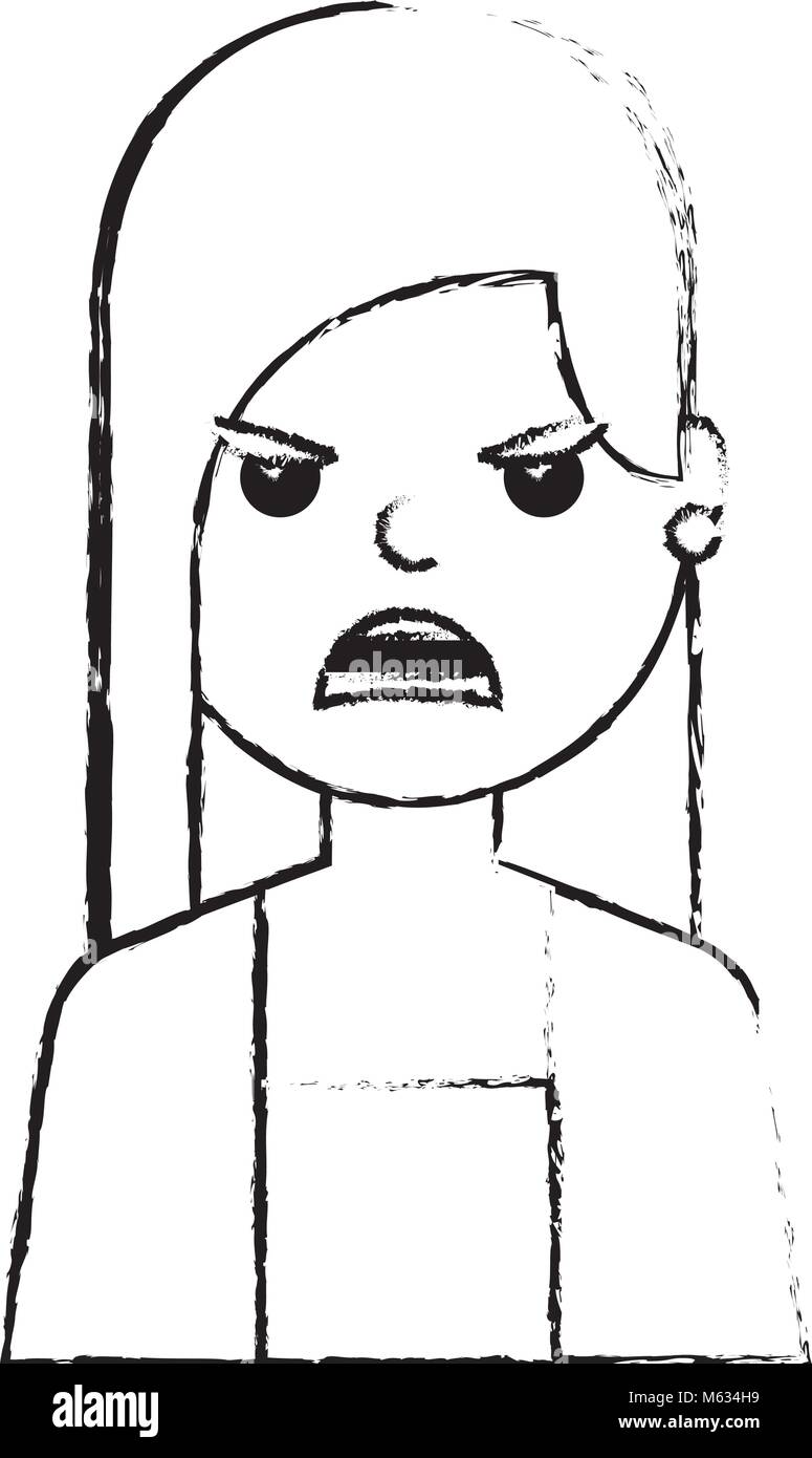 angry young woman avatar character Stock Vector Image & Art - Alamy