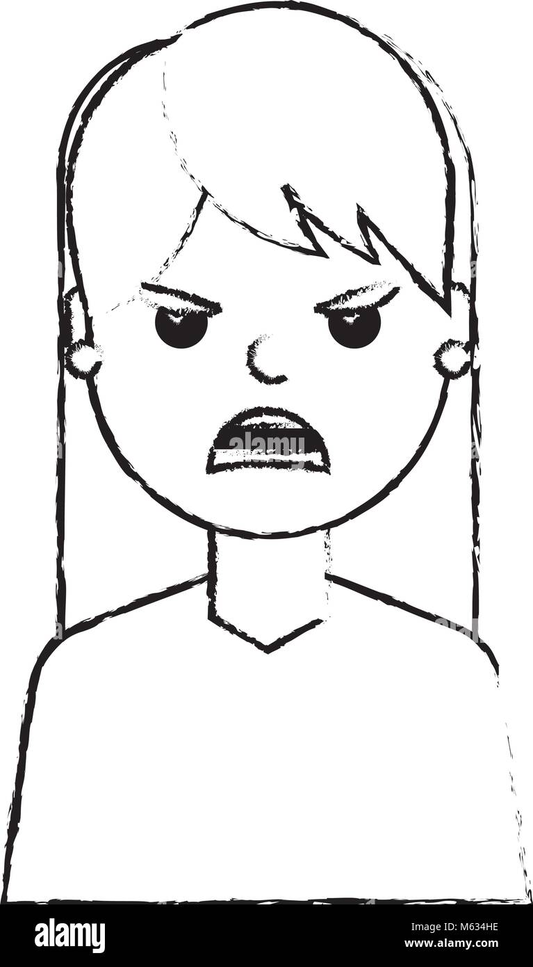 angry young woman avatar character Stock Vector Image & Art - Alamy