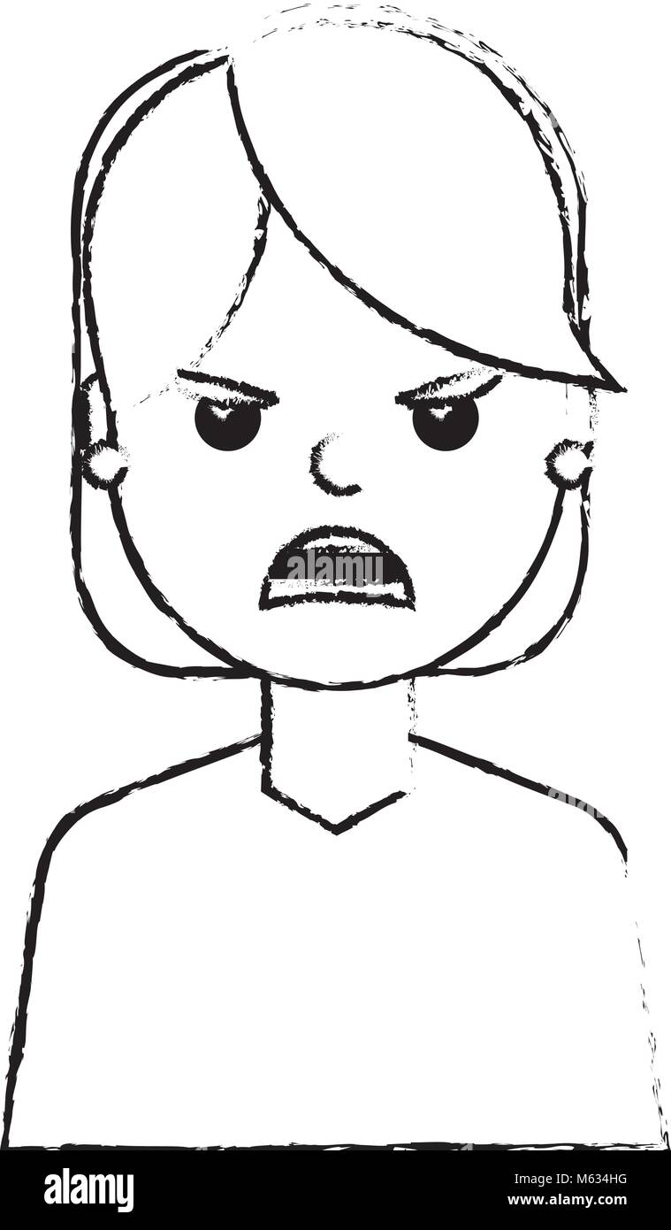 angry young woman avatar character Stock Vector Image & Art - Alamy