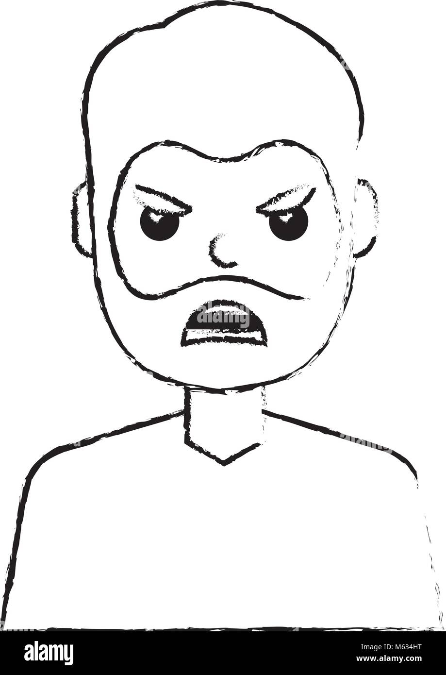 angry young man avatar character Stock Vector Image & Art - Alamy