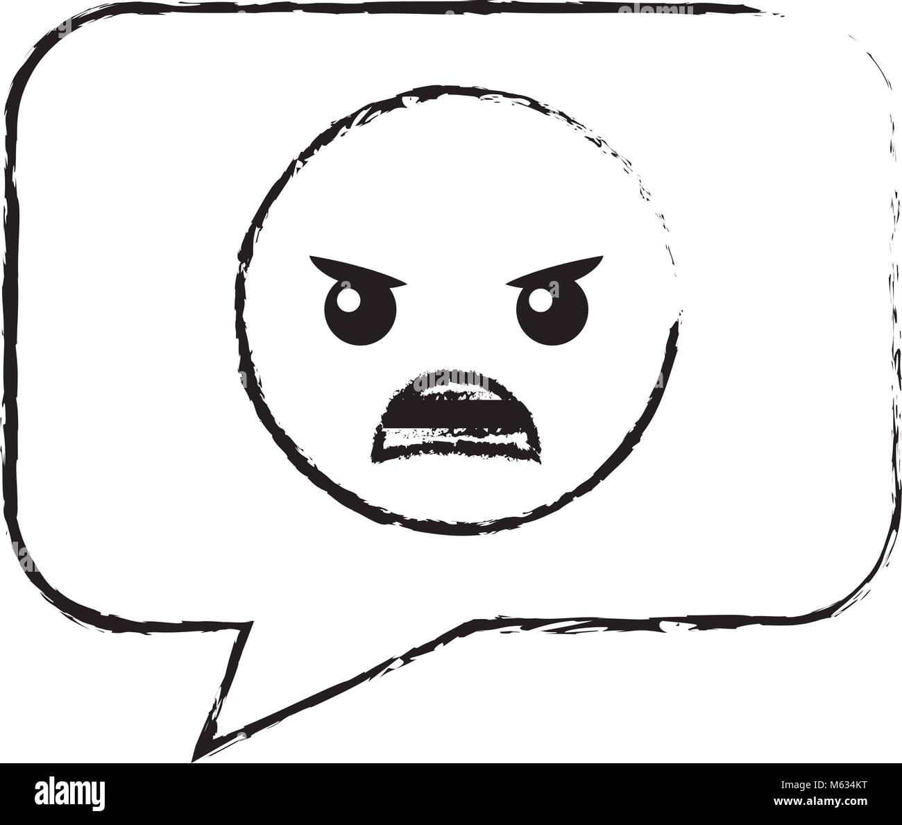 speech bubble with angry emoji Stock Vector Image & Art - Alamy