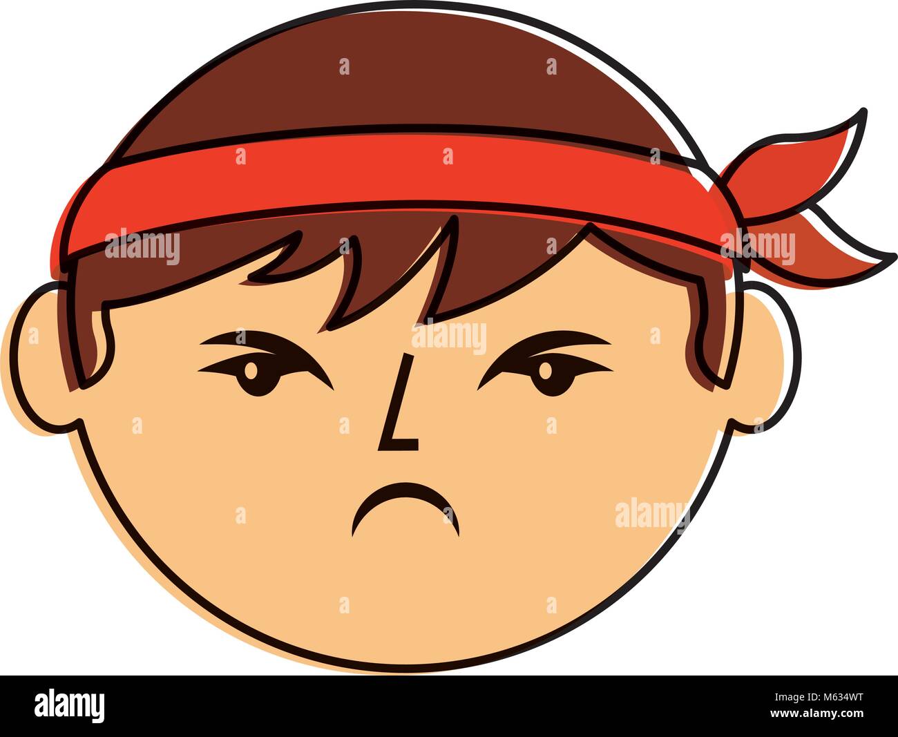 cartoon face angry chinese man Stock Vector Image & Art - Alamy