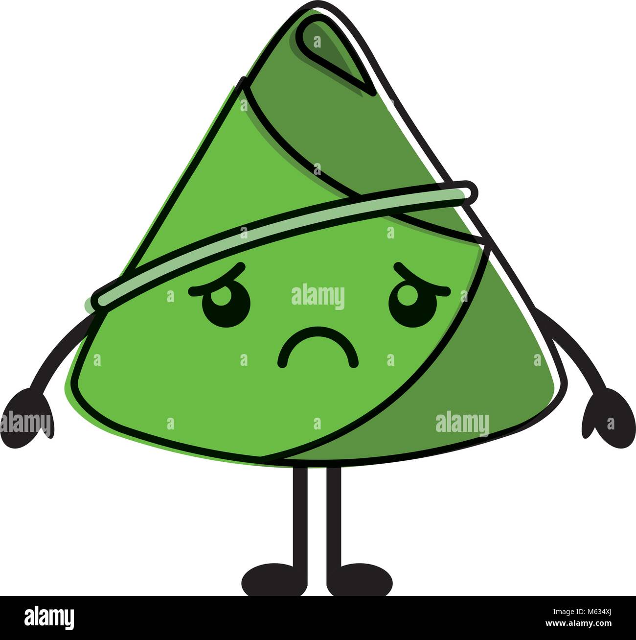 kawaii sad rice dumpling cartoon Stock Vector Image & Art - Alamy