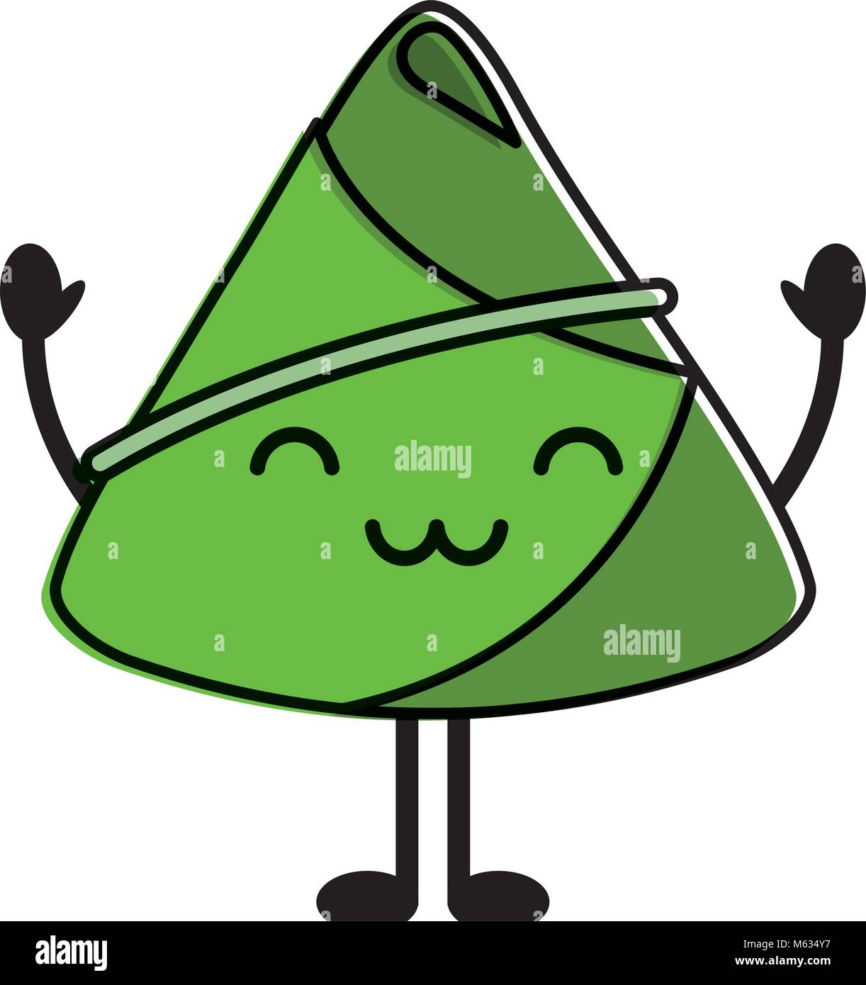 kawaii happy rice dumpling cartoon Stock Vector Image & Art - Alamy