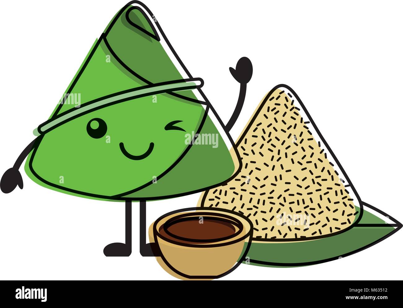 Rice dumpling chinese sweet Stock Vector Images - Alamy